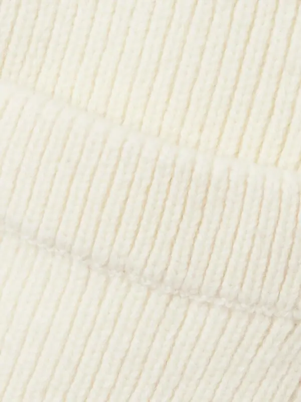 LANVIN Ribbed Wool Cardigan - Cream