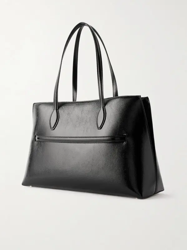 TOTEME Naplack Crinkled Patent-leather Tote