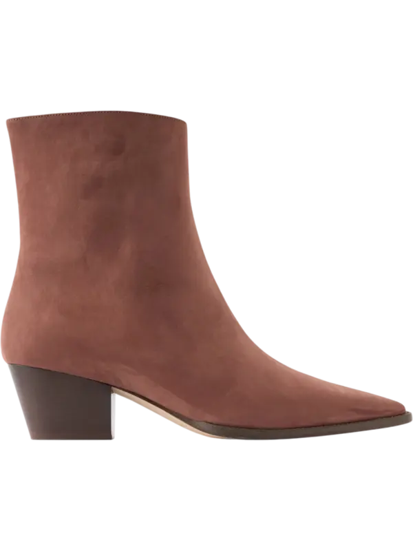 Manolo Blahnik Aliera 50 Nubuck Ankle Boots - Brown