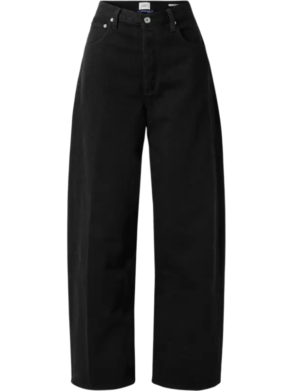 Citizens Of Humanity Ayla Baggy Mid-rise Jeans - Black