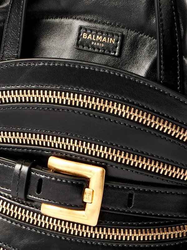 Balmain Shuffle Mini Embellished Leather Shoulder Bag