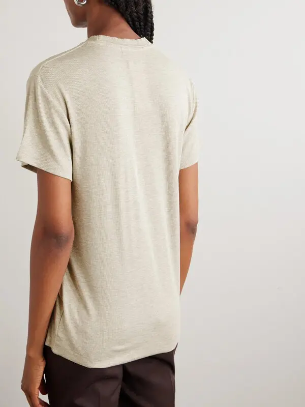 Eterne Boyfriend Fit Ribbed Jersey T-shirt