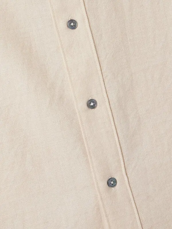 THE ELDER STATESMAN Wool And Cashmere-blend Twill Shirt - Neutrals
