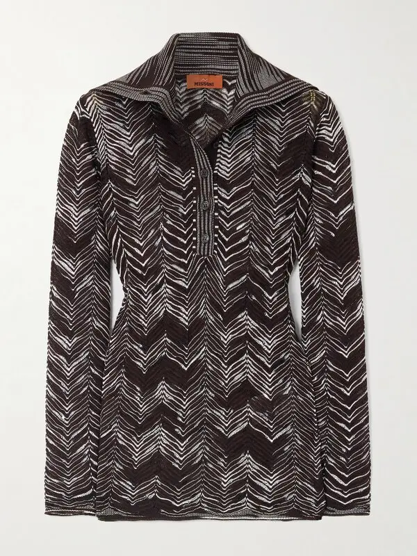 Missoni Striped Crochet-knit Wool-blend Sweater