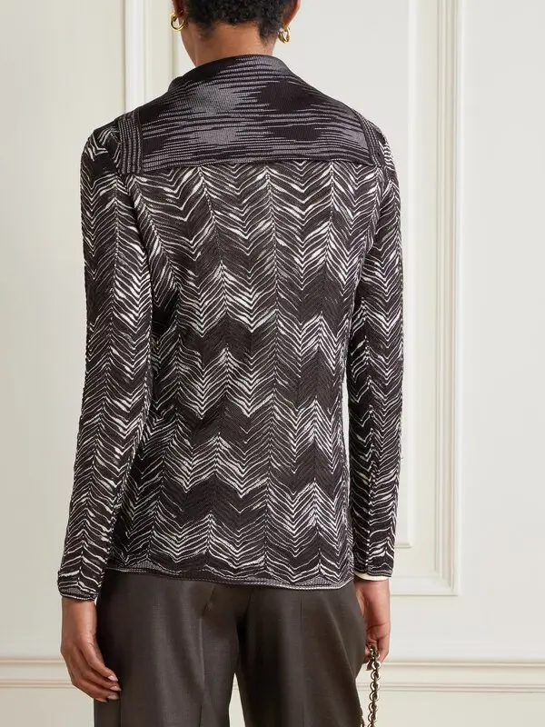 Missoni Striped Crochet-knit Wool-blend Sweater