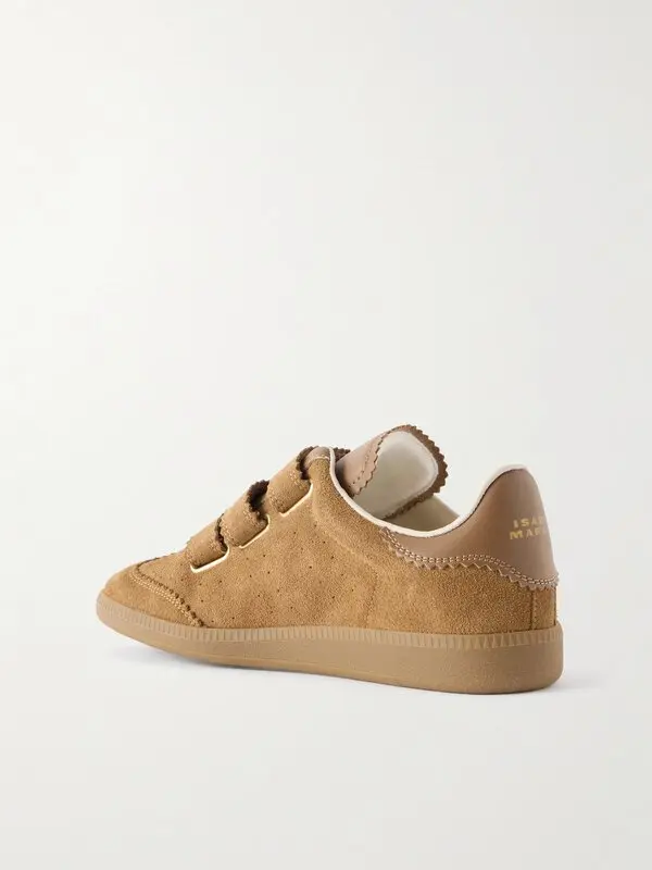 Isabel Marant Beth Leather-trimmed Suede Sneakers