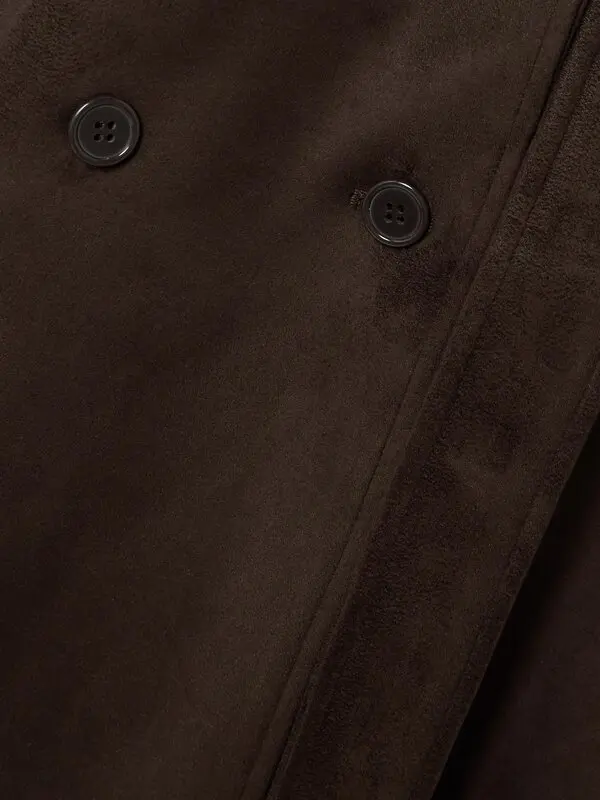 THE FRANKIE SHOP Pembroke Brushed Trench Coat - Brown