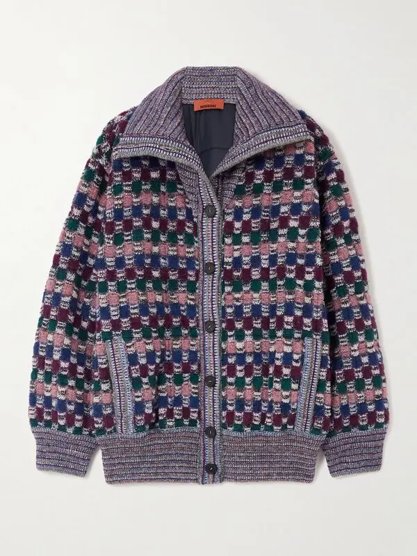Missoni Checked Wool-blend Longline Jacket
