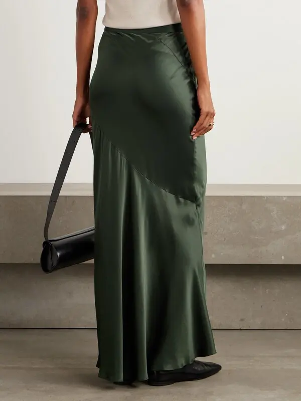 TWP Paneled Satin Maxi Skirt