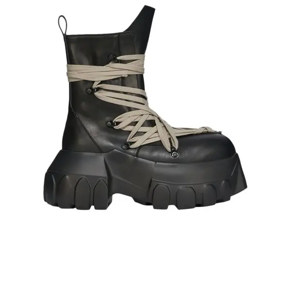 Rick Owens Hollywood Megalace Mega Tractor Boots