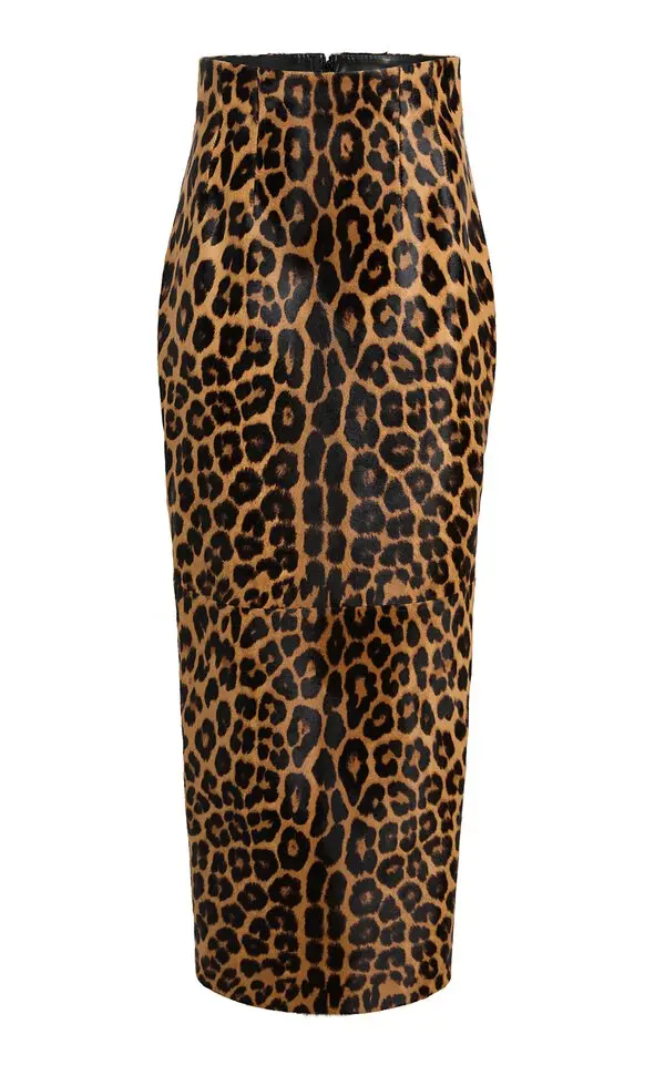 Khaite Loxley Leopard-print Calf Hair Maxi Skirt - Animal