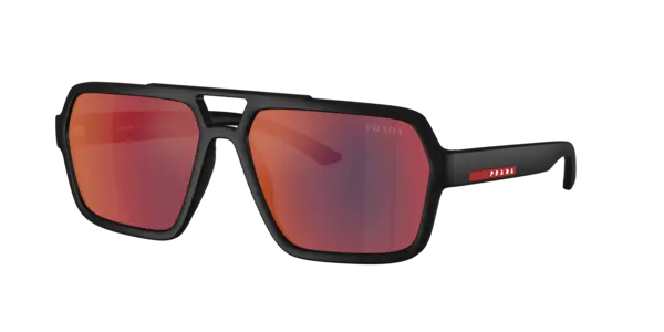Prada Sunglasses - Dark Grey Mirror Blue,red