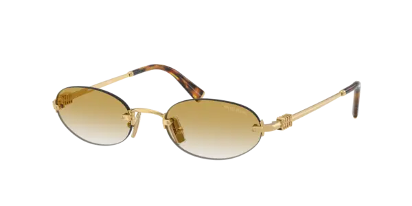 Miu Miu Rimless Sunglasses - Clear Gradient Brown