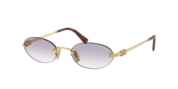 Miu Miu Rimless Sunglass - Clear Gradient Dark Grey