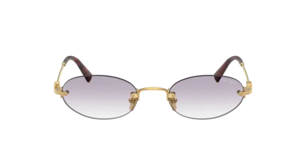 Miu Miu Rimless Sunglasses - Clear Gradient Dark Grey