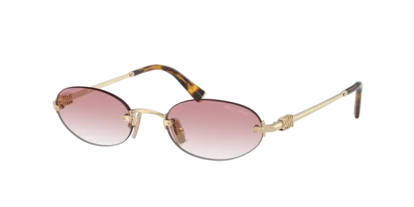 Miu Miu Rimless Sunglasses - Clear Gradient Light Blue
