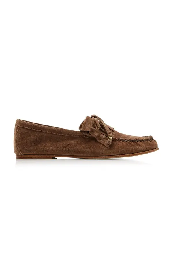 Freda Salvador Celeste Suede Loafers - Tan