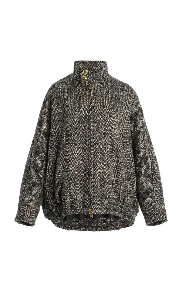 DARKPARK Lee Herringbone Wool Bomber Jacket
