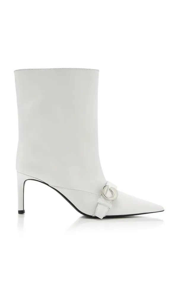 Coperni Belted Leather Ankle Boots