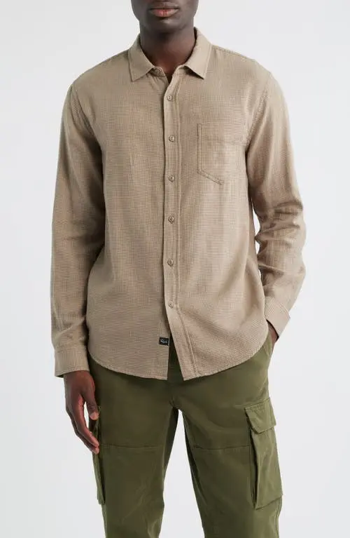 Rails Wyatt Microcheck Cotton Button-up Shirt - Cedar Houndstooth