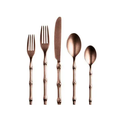 MEPRA Bali Flatware Set5 Pieces - Pewter Bronze