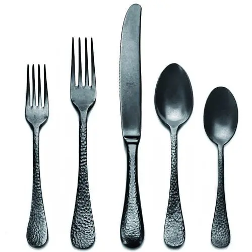 MEPRA Epoque Flatware Set20 Pieces - Pewter Black Gold