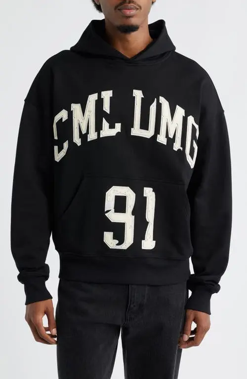 CRIMINAL DAMAGE Destroyed Logo Cotton Hoodie