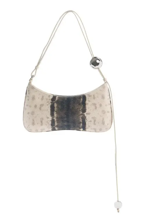 Jacquemus Le Bisou Perle Snake Embossed Leather Shoulder Bag - Multi-beige 015