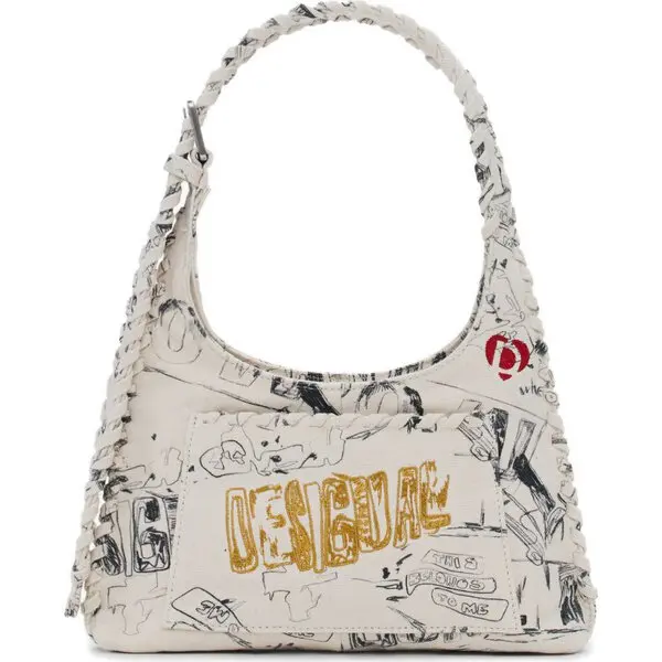Desigual Lettering Print Shoulder Bag