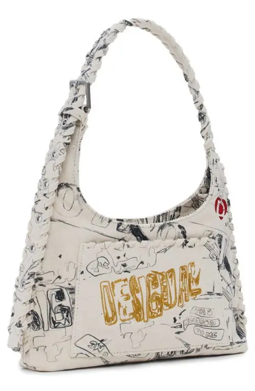 Desigual Lettering Print Shoulder Bag