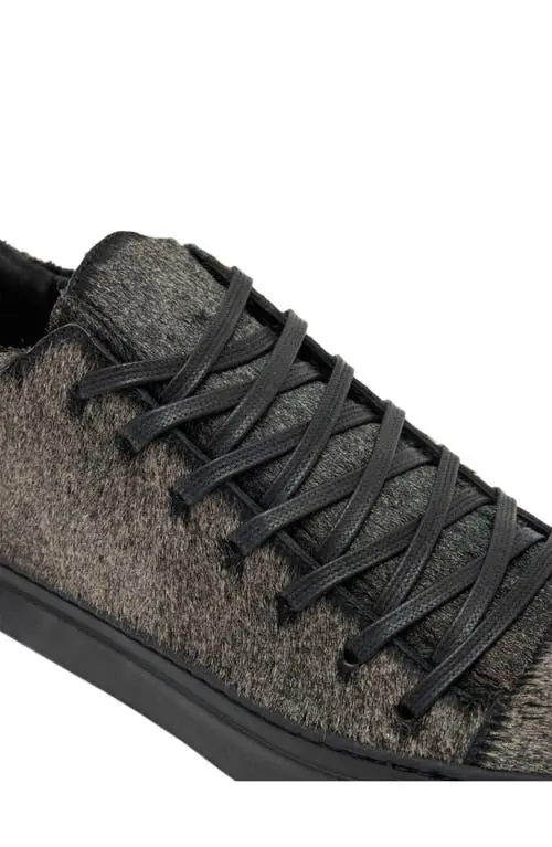 John Varvatos 315 Reed Genuine Calf Hair Low Top Sneakers - Charcoal