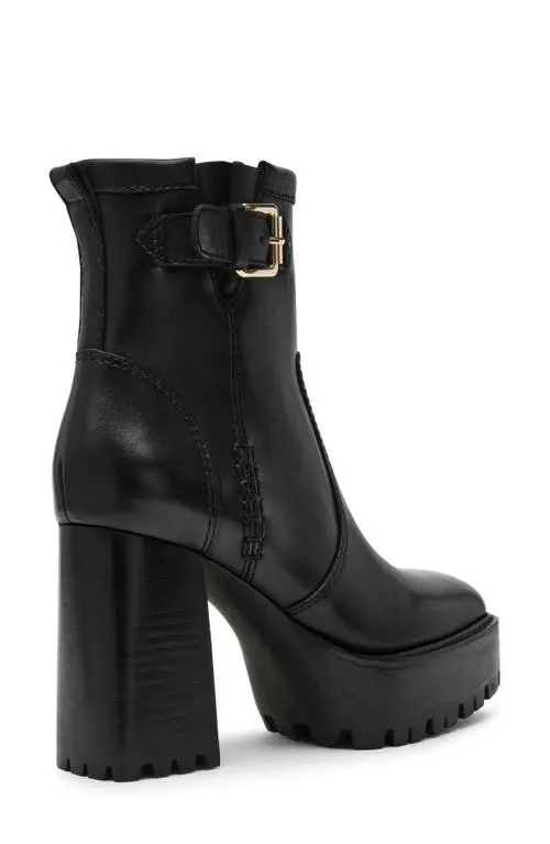 Steve Madden Summit Platform Bootie - Black Leather