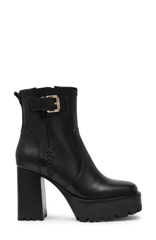Steve Madden Summit Platform Bootie - Black Leather