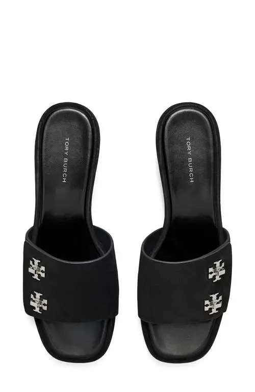 Tory Burch T-lock Wedge Sandal - Perfect Black