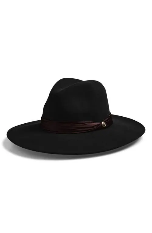 Rag & Bone Clara Wool Felt Fedora - Black