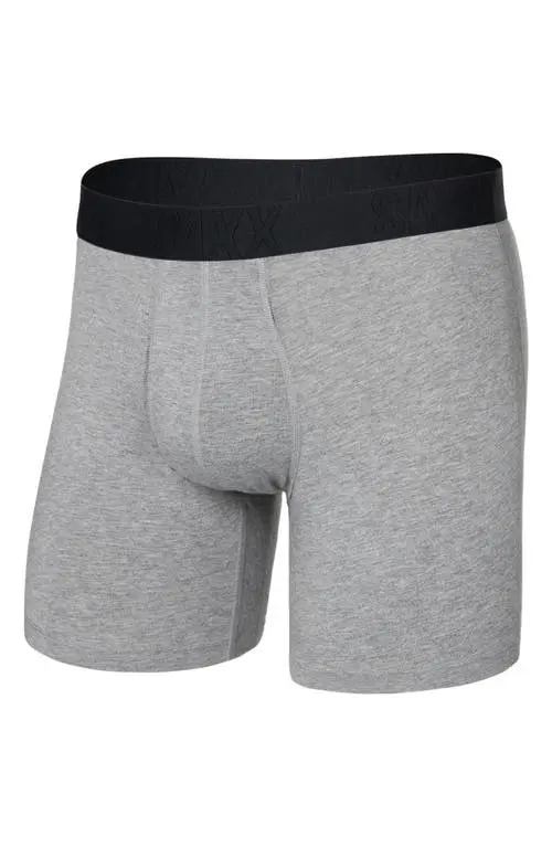 SAXX Droptemp™ Cooling Cotton Boxer Briefs - Dark Grey Heather