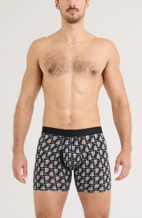SAXX Droptemp™ Cooling Cotton Boxer Briefs - Flight Pattern- Blk