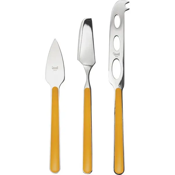 MEPRA Fantasia Cheese Knives3 Pieces - Mustard