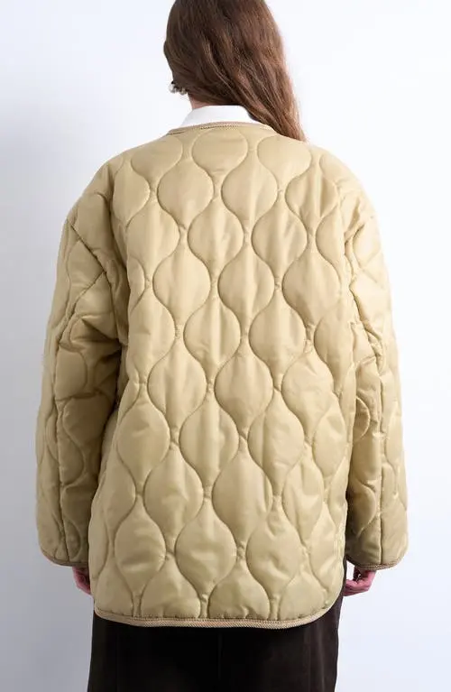 Topshop Double Layer Quilted Jacket