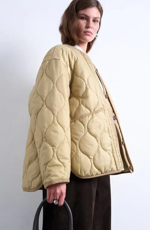 Topshop Double Layer Quilted Jacket