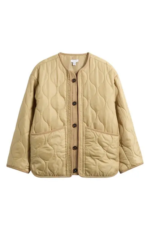 Topshop Double Layer Quilted Jacket