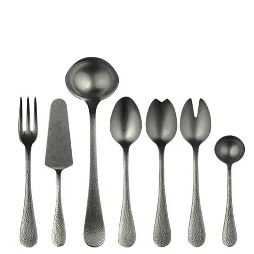 MEPRA Epoque Serving Set7 Pieces - Pewter Black Gold