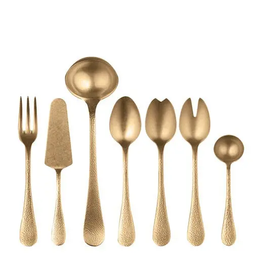 MEPRA Epoque Serving Set7 Pieces - Pewter Gold