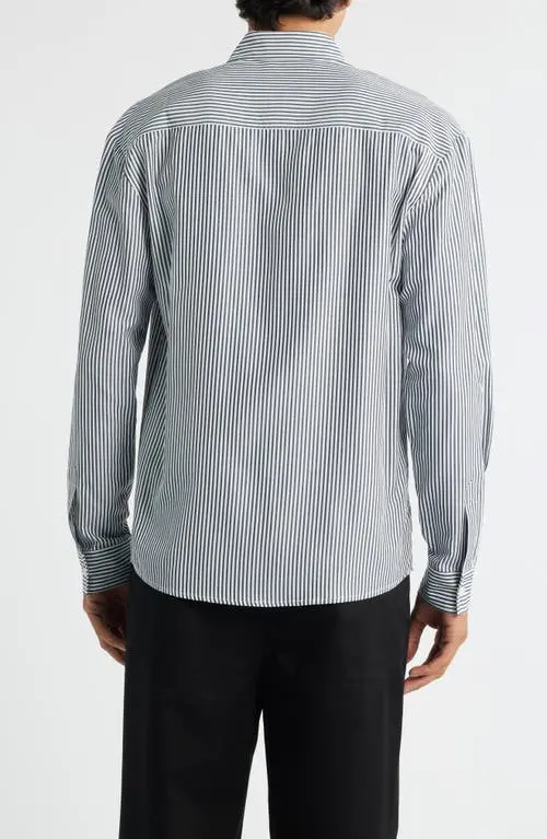 KROST Embroidered Stripe Button-up Shirt