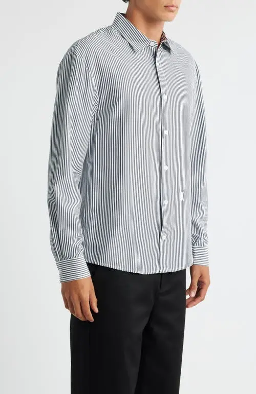 KROST Embroidered Stripe Button-up Shirt