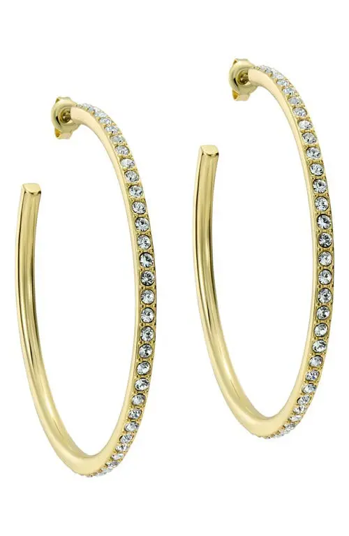 Ted Baker London Crystal Hoop Earrings - Gold Tone/clear Crystal