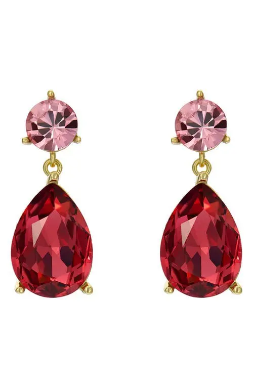 Ted Baker London Crystal Drop Earrings - Gold Tone/pink Multi Crystal