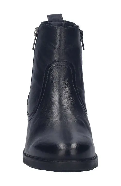 Josef Seibel Tumbled Leather Booties - Black