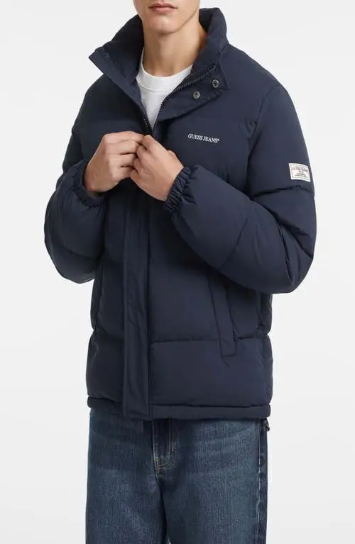 Guess Quilted Puffer Jacket - Navy
