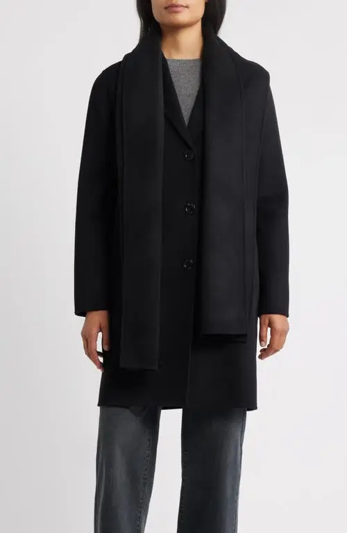 Michael Kors Wool-blend Tailored Coat With Scarf